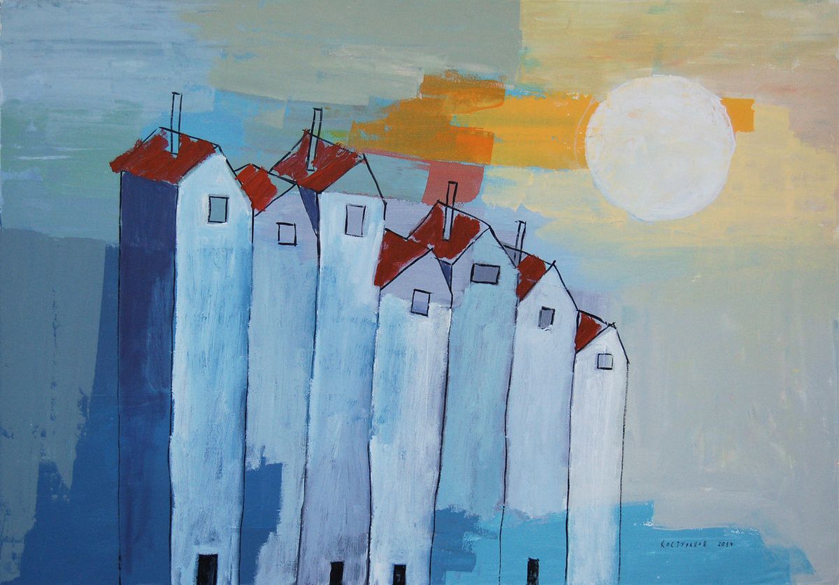 Waving The Sun Goodbye Painting by Vane Kosturanov