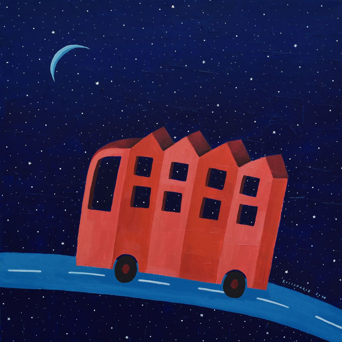 Detouring 2 Painting by Vane Kosturanov