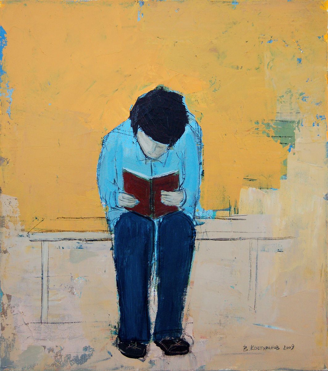 Reader Painting by Vane Kosturanov