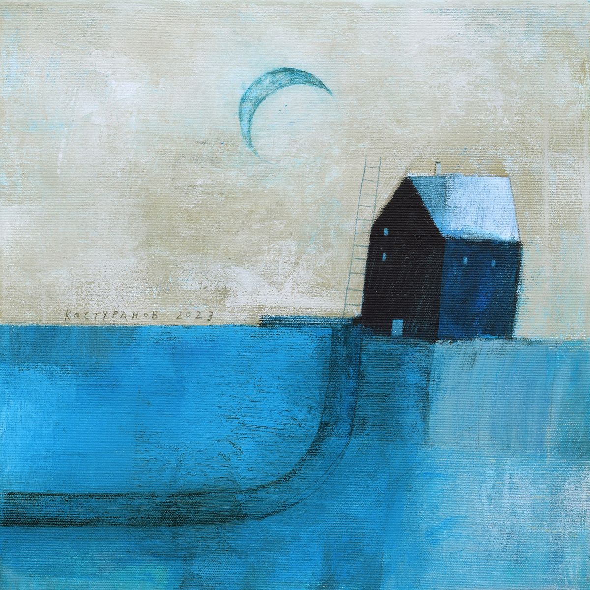 The Road We Take Painting by Vane Kosturanov